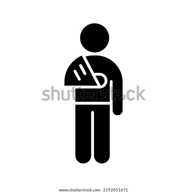 Broken Arm Icon Medic Sign Vector Stock Vector (Royalty Free ...