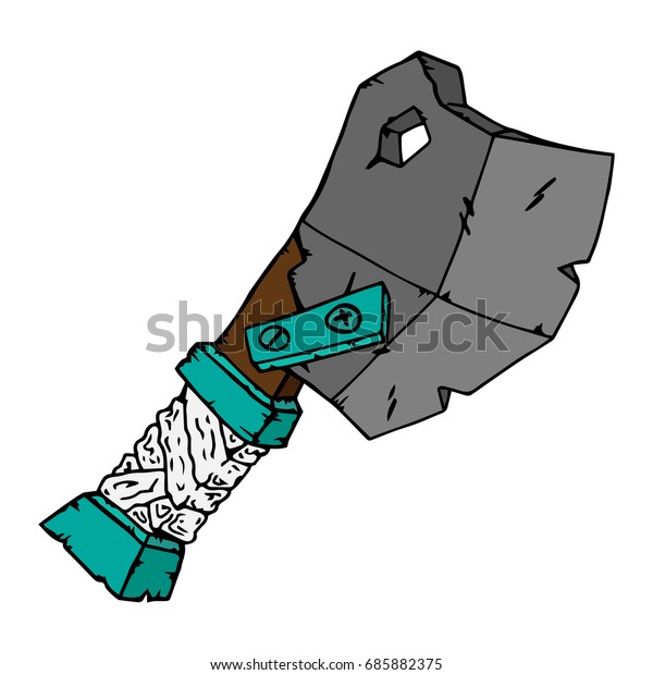 Broken Ax Rewound Handle Repaired Ax Stock Vector (Royalty Free ...