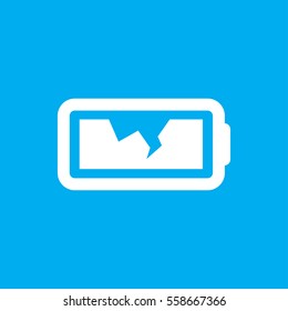 Broken Battery Icon Illustration Isolated Vector Stock Vector (Royalty ...