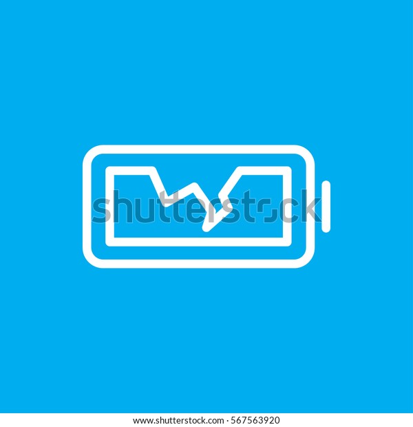 Broken Battery Icon Illustration Isolated Vector Stock Vector (Royalty ...