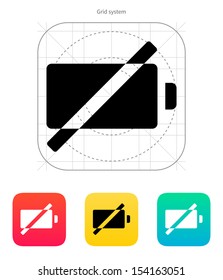 Broken Battery Icon On White Background Stock Vector (Royalty Free ...
