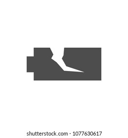Broken Battery Icon Vector Illustration Flat Stock Vector (Royalty Free ...