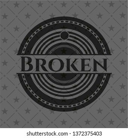 Broken Black Badge Stock Vector (Royalty Free) 1372375403 | Shutterstock