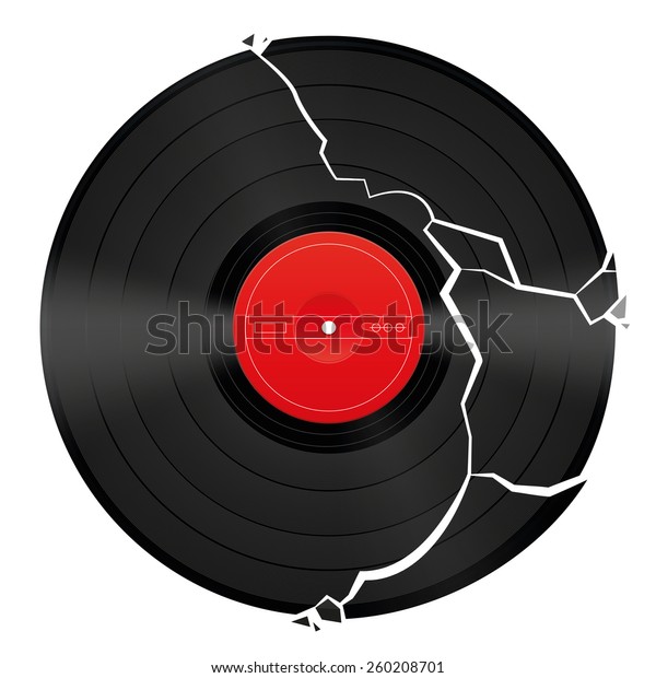 Broken Blank Vinyl Broken Vinyl Record Stock Vector (Royalty Free ...
