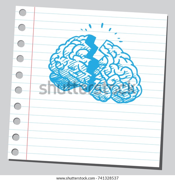 Broken Brain Stock Vector (Royalty Free) 741328537