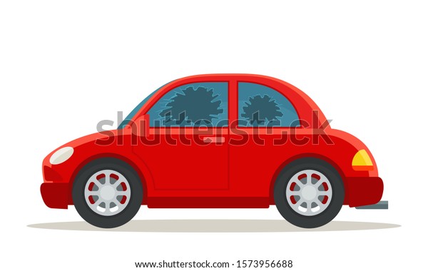 Broken Car Side Windows Shattered Side Stock Vector (Royalty Free ...