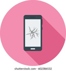 Broken Screen Phone Icon Stock Vector (Royalty Free) 278976905