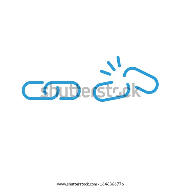 Broken Chain Link Disconnect Line Healthy Stock Vector (Royalty Free ...