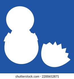 Broken Chick Shell Birthday Born Open Stock Vector (Royalty Free ...