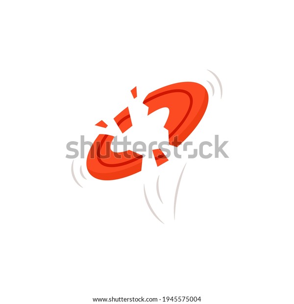 Broken Clay Target Icon Clipart Image Stock Vector (Royalty Free ...