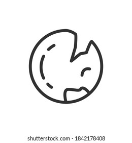 Broken Contact Lens Linear Icon Editable Stock Vector (Royalty Free ...
