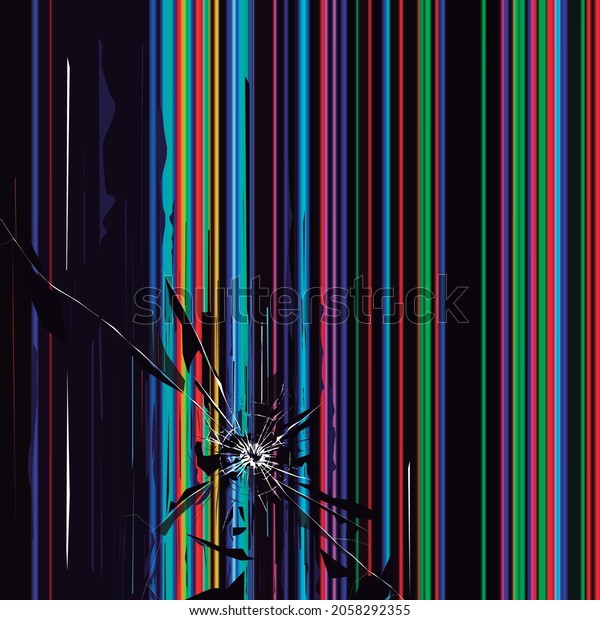Broken Cracked Smart Screen Display Error Stock Vector (Royalty Free ...