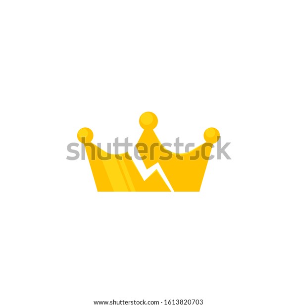 Broken Crown Icon Clipart Image Isolated: เวกเตอร์สต็อก (ปลอดค่า ...