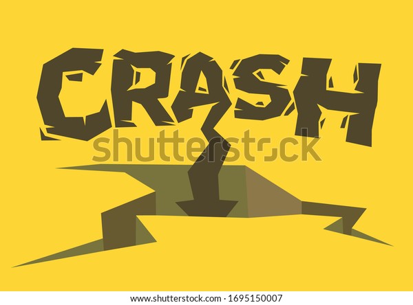 Fuente de diseño rota de Crash: vector de stock (libre de regalías ...