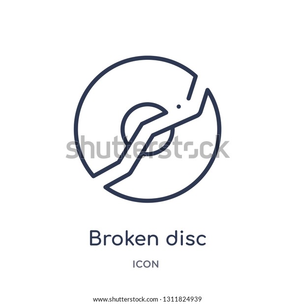 Broken Disc Icon Multimedia Outline Collection 스톡 벡터(로열티 프리) 1311824939