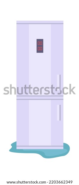 Broken Fridge Home Appliance Vector Illustration Stock Vector (Royalty ...