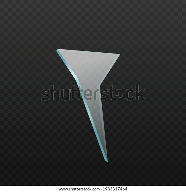 Broken Glass Plastic Sharp Shard Realistic Stock Vector (Royalty Free ...