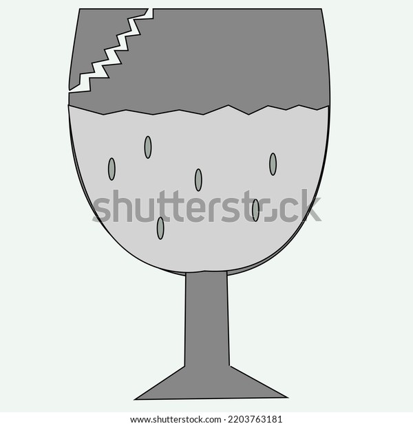 Broken Glass Simple Design Perfect Logos Stock Vector (Royalty Free ...