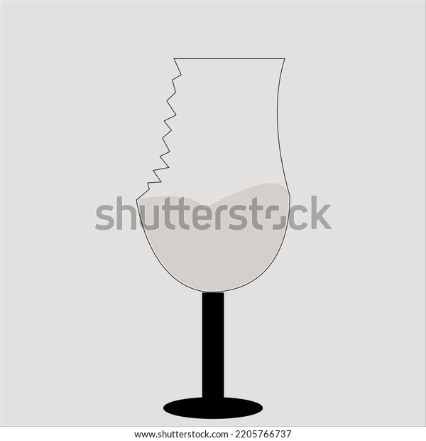 Broken Glass Simple Design Perfect Logos Stock Vector (Royalty Free) 2205766737 | Shutterstock