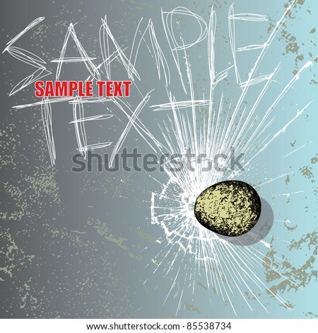Broken Glass Stone Stock Vector (Royalty Free) 85538734 - Shutterstock