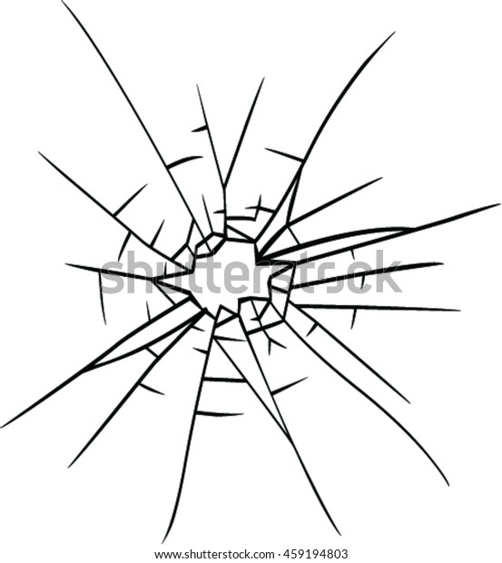 Broken Glass Vector Stock Vector (Royalty Free) 459194803