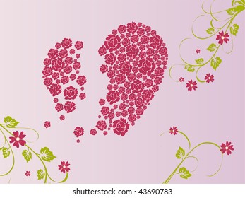 Broken Heart Roses Vector: vector de stock (libre de regalías) 43690783 ...