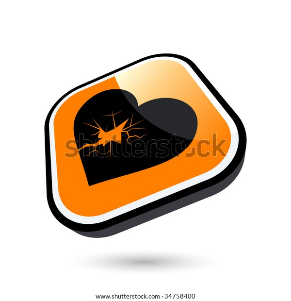 Broken Heart Sign Stock Vector (Royalty Free) 34758400 | Shutterstock