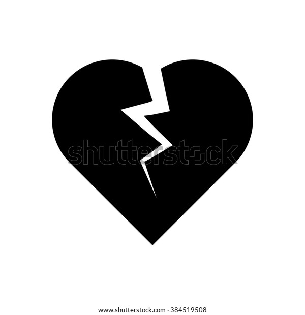 Broken Heart Vector Icon Bad Health Stock Vector (Royalty Free) 384519508