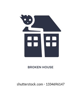 Broken House Icon Simple Element Illustration Stock Vector (Royalty ...