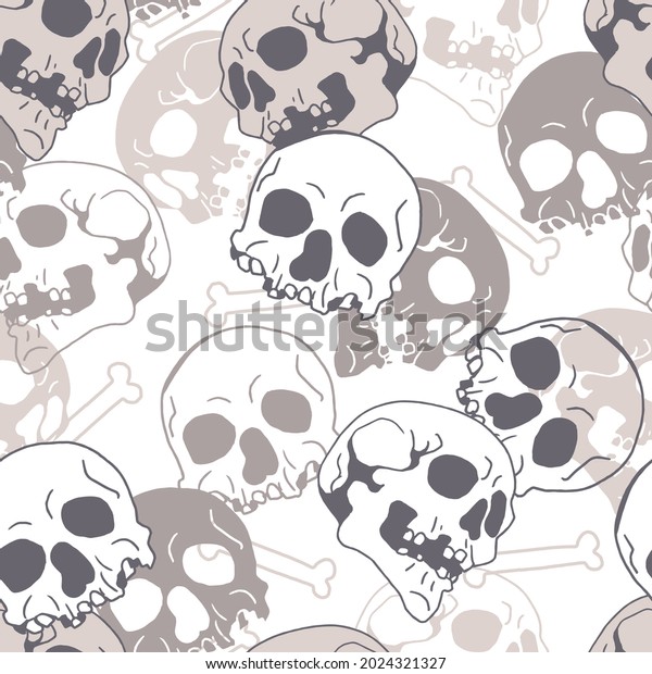 Broken Human Skull Vector Graphic Halloween Stock Vector (Royalty Free ...