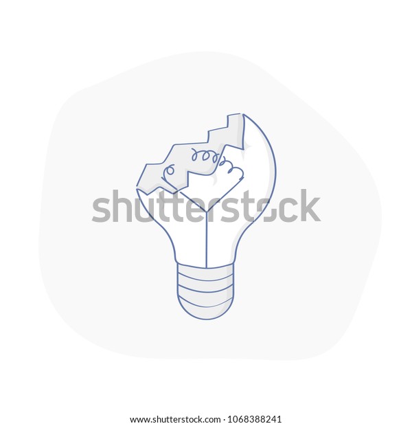 Broken Lamp Lightbulb Not Working Burnt Stock Vector (Royalty Free ...