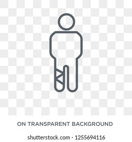 Broken Leg Icon Trendy Flat Vector: vector de stock (libre de regalías ...