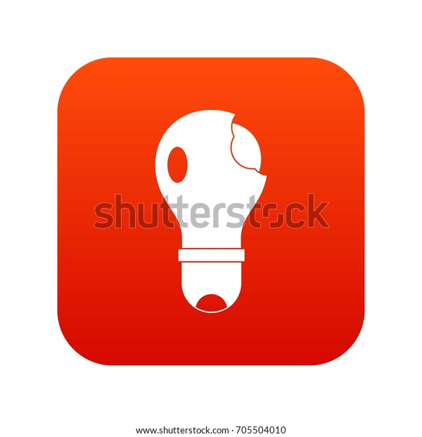 Broken Lightbulb Icon Digital Red Any Stock Vector (Royalty Free ...