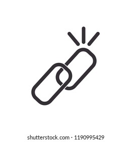 Broken Link Icon Failure Disconnection Idea Stock Vector (Royalty Free ...