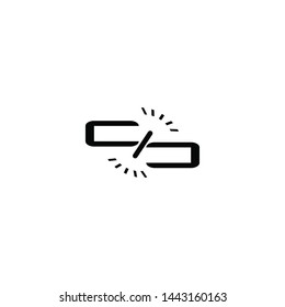 Broken Link Icon Sign Signifier Vector Stock Vector (Royalty Free ...