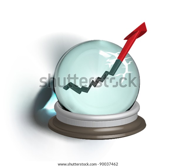Broken Magic Crystal Ball Finance Arrow Stock Vector (Royalty Free ...