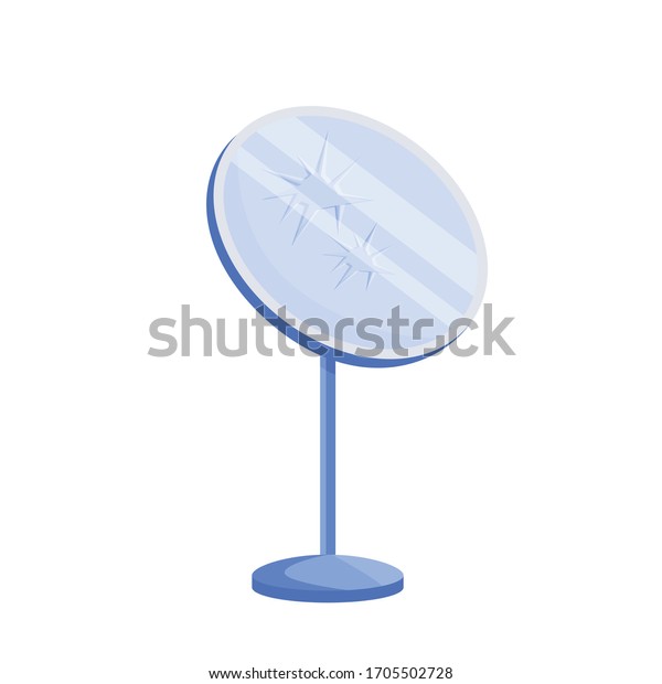 Broken Mirror Cartoon Vector Illustration Damaged Stock Vector (Royalty ...