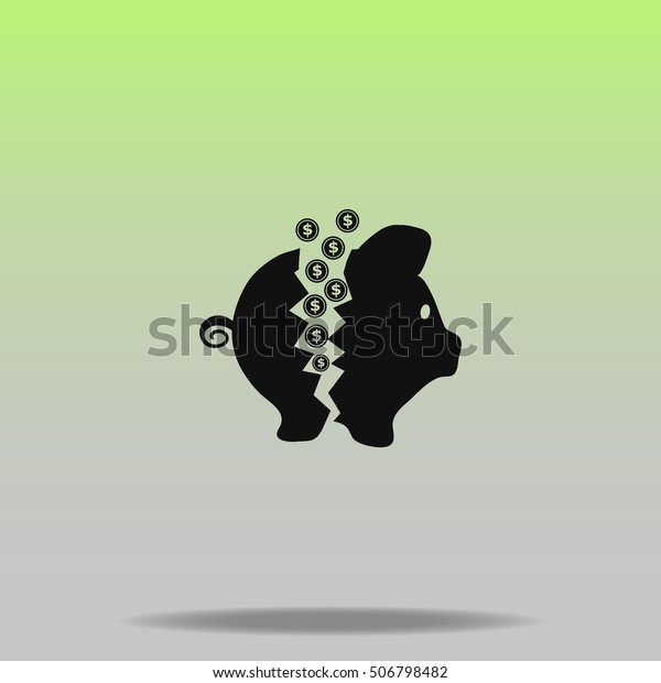Broken Money Box Vector Icon Stock Vector (Royalty Free) 506798482 ...