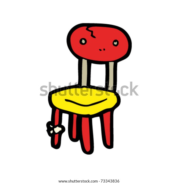 Broken Old School Chair Cartoon Stock Vector (Royalty Free) 73343836