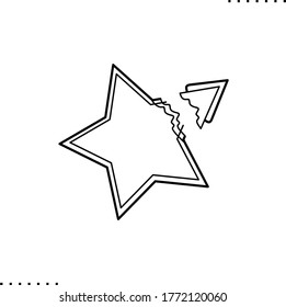Broken Star Vector Icon Outlines Stock Vector (Royalty Free) 1772120060 ...