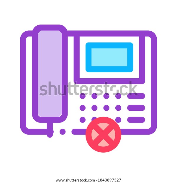 Broken Telephone Icon Vector Outline Broken Stock Vector (Royalty Free ...
