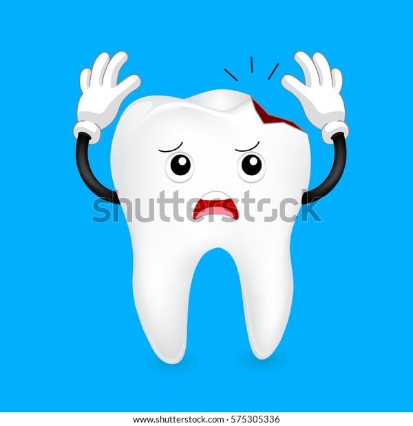 Broken Tooth Character Funny Illustration Great Stock Vector (Royalty ...