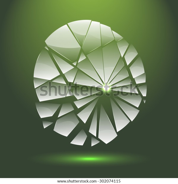 Broken Transparent Glass Adaptation Background Logo: เวกเตอร์สต็อก ...