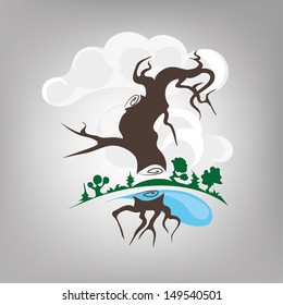 Broken Tree Stock Vector (Royalty Free) 149540501 | Shutterstock