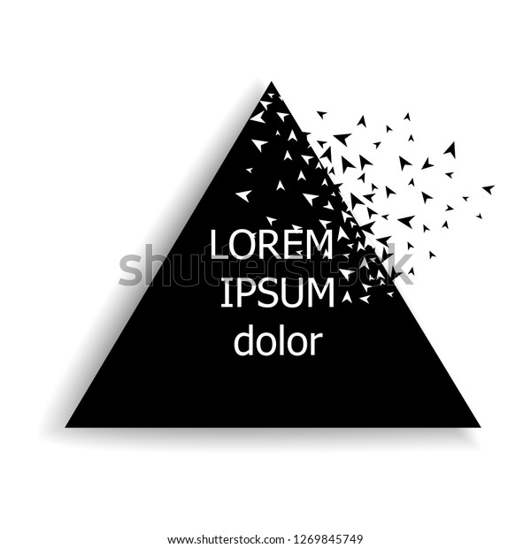 Broken Triangleabstract Vectorbanner Broken Shapestrendy Banner Stock ...
