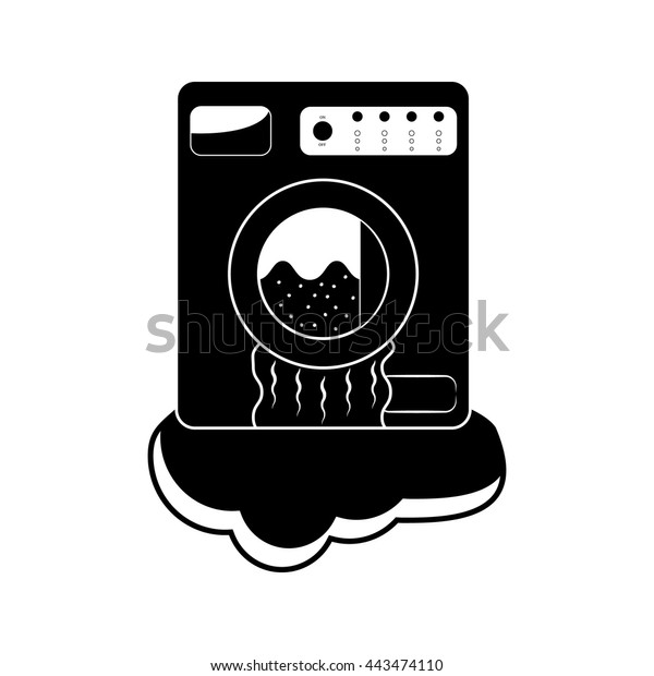 Broken Washing Machine Vector Icon Flat Stock Vector (Royalty Free ...