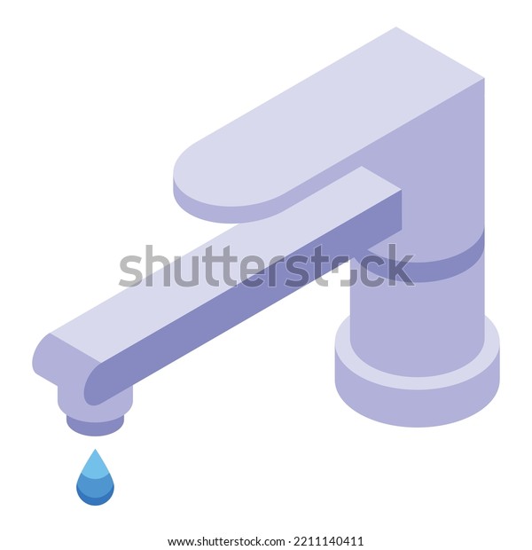 Broken Water Tap Icon Isometric Vector Stock Vector Royalty Free