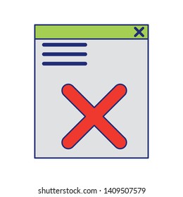 Broken Website Icon Cartoon Vector Illustration: เวกเตอร์สต็อก (ปลอดค่า ...