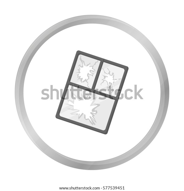 Broken Window Icon Monochrome Style Isolated Stock Vector (Royalty Free ...