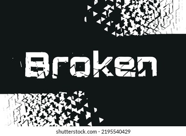 Broken Word Broken Style Vector Illustration Stock Vector (Royalty Free ...